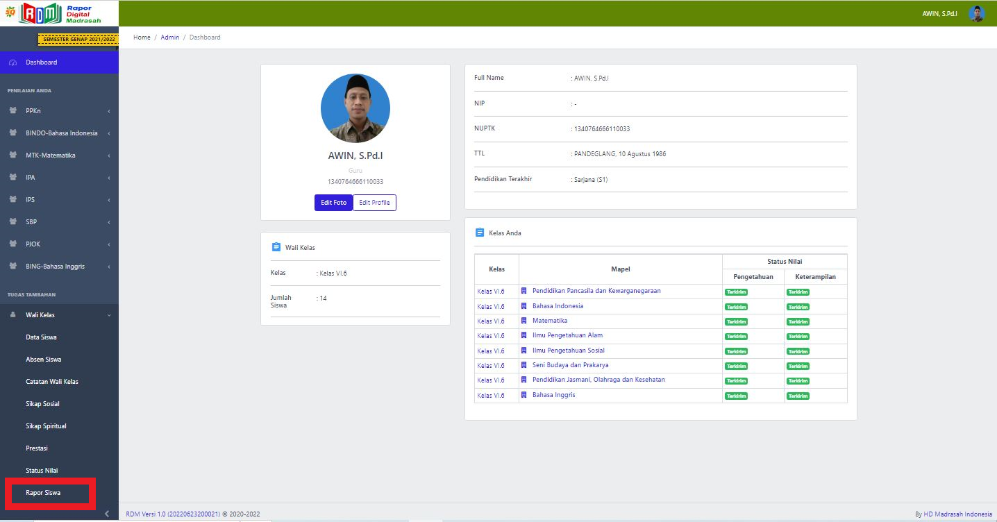 Cara Cetak Identitas Siswa di Raport RDM - Ahlan Komputer